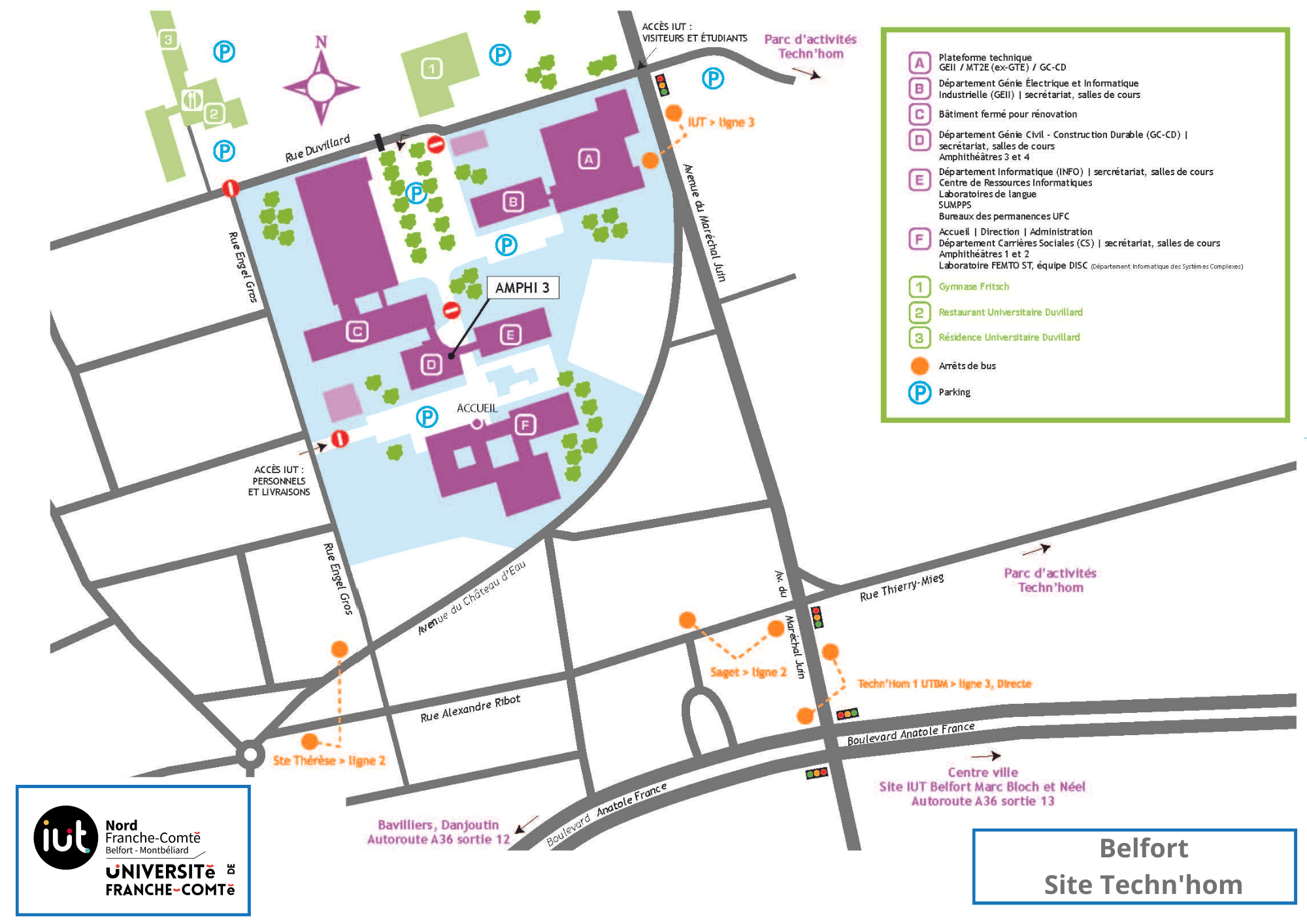 Quatre sites de formation - IUT NFC